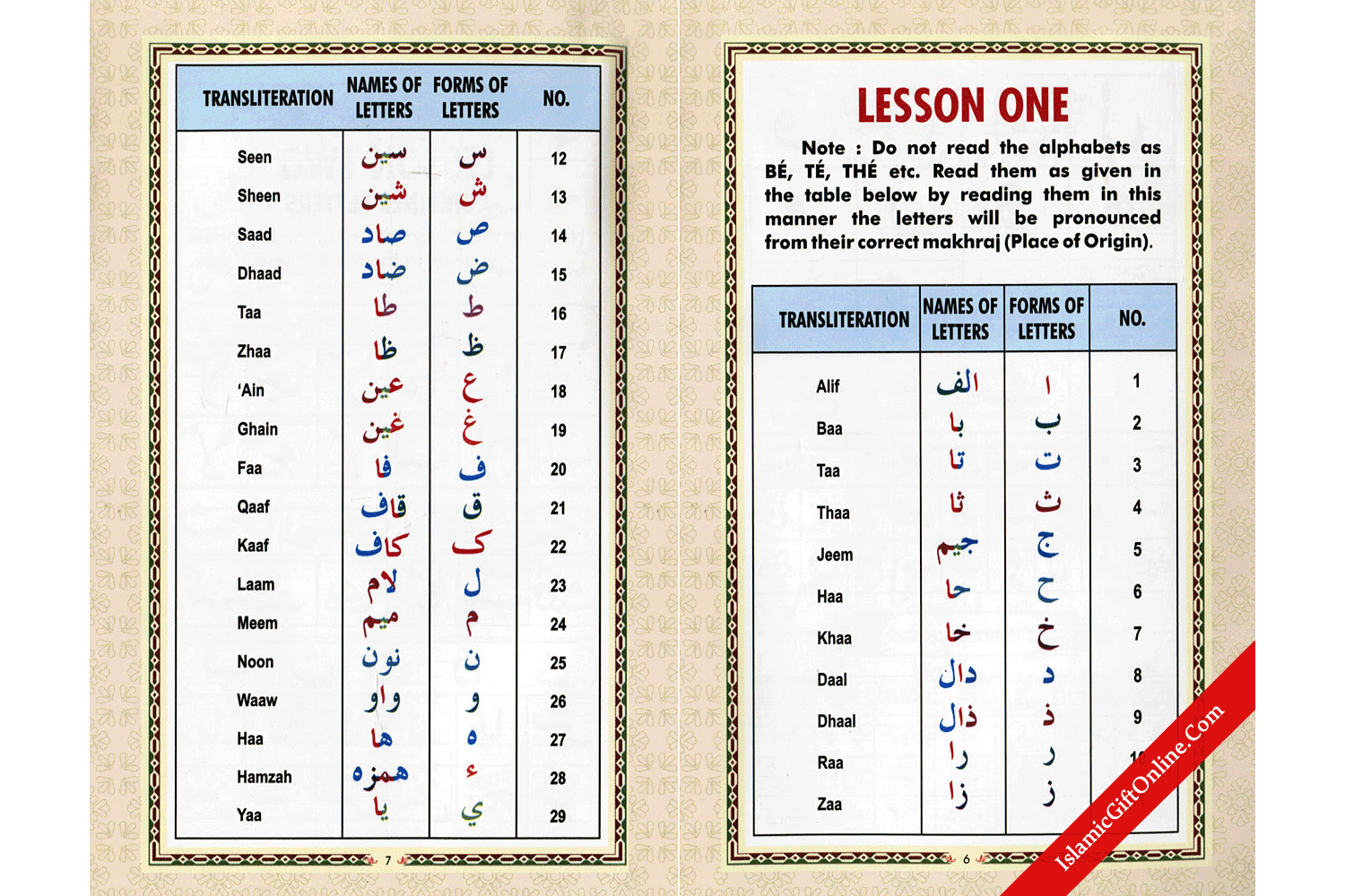 Noorani Qaaidah : Color Coded - Primer for Learning Quranic Recitation