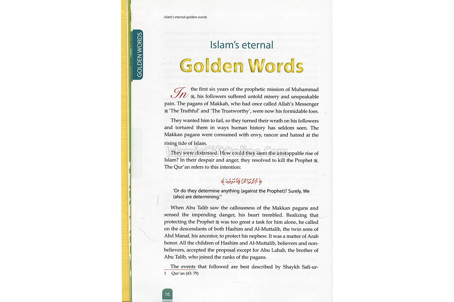 Golden Words (A guide for all Muslims from the Lives of Muhammad (S ...